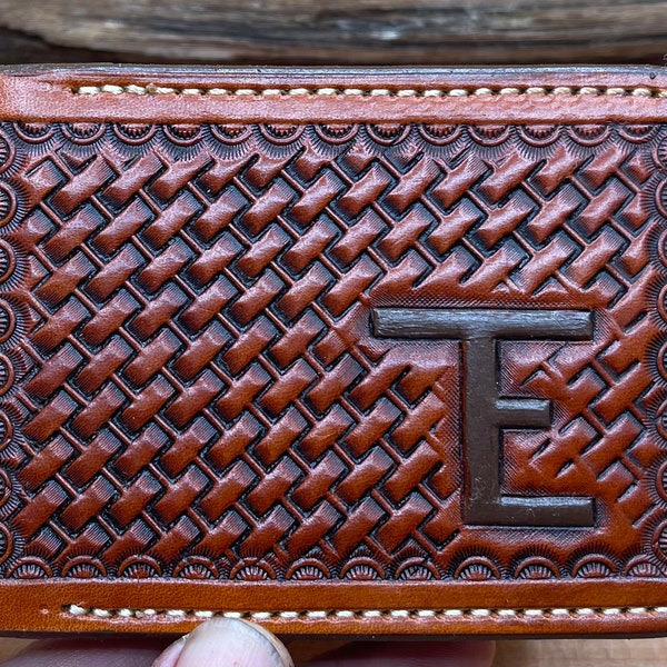 Leather Tooled Wallet - Etsy