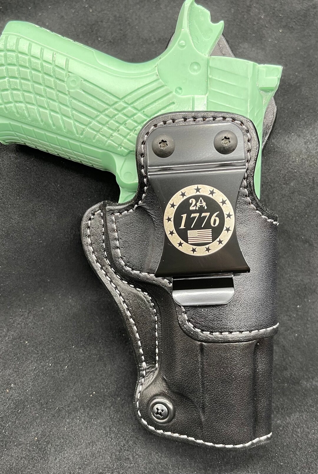 IWB Holster RH/LH for Kimber Kds9c in Black With Silver Stitching dont ...
