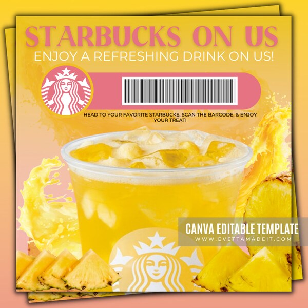 Starbucks Flyers Template - Etsy