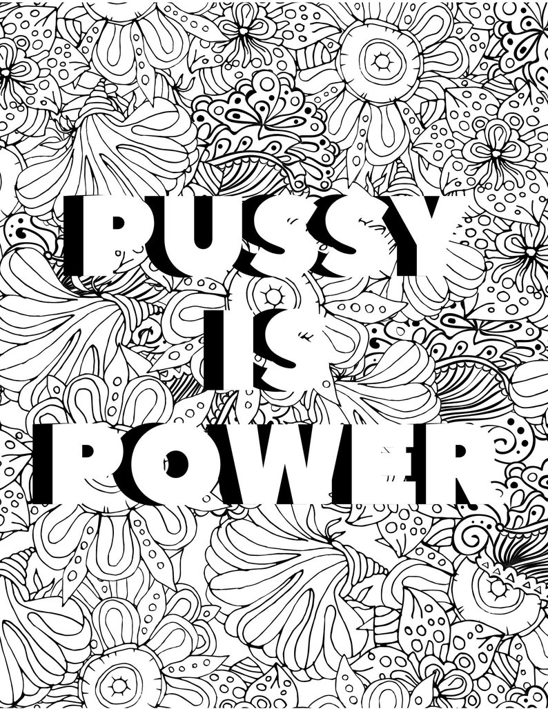 Adult Coloring Book: Female Power - Etsy