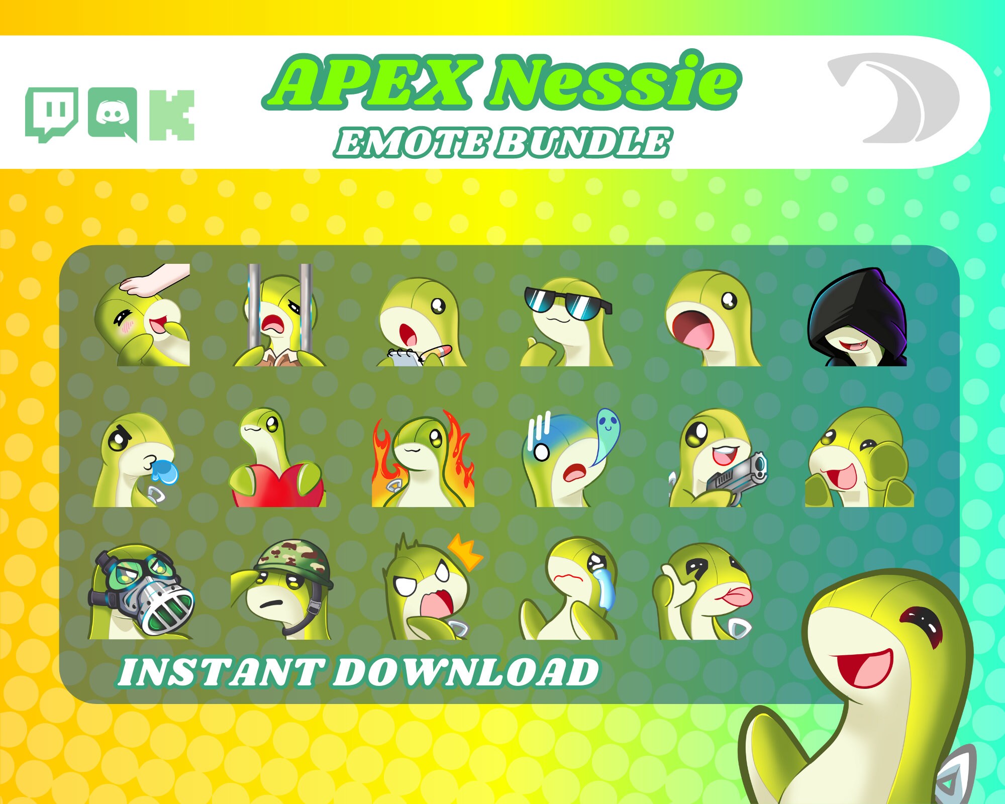 Nessie Emote Mega Bundle for Twitch and Discord - Etsy