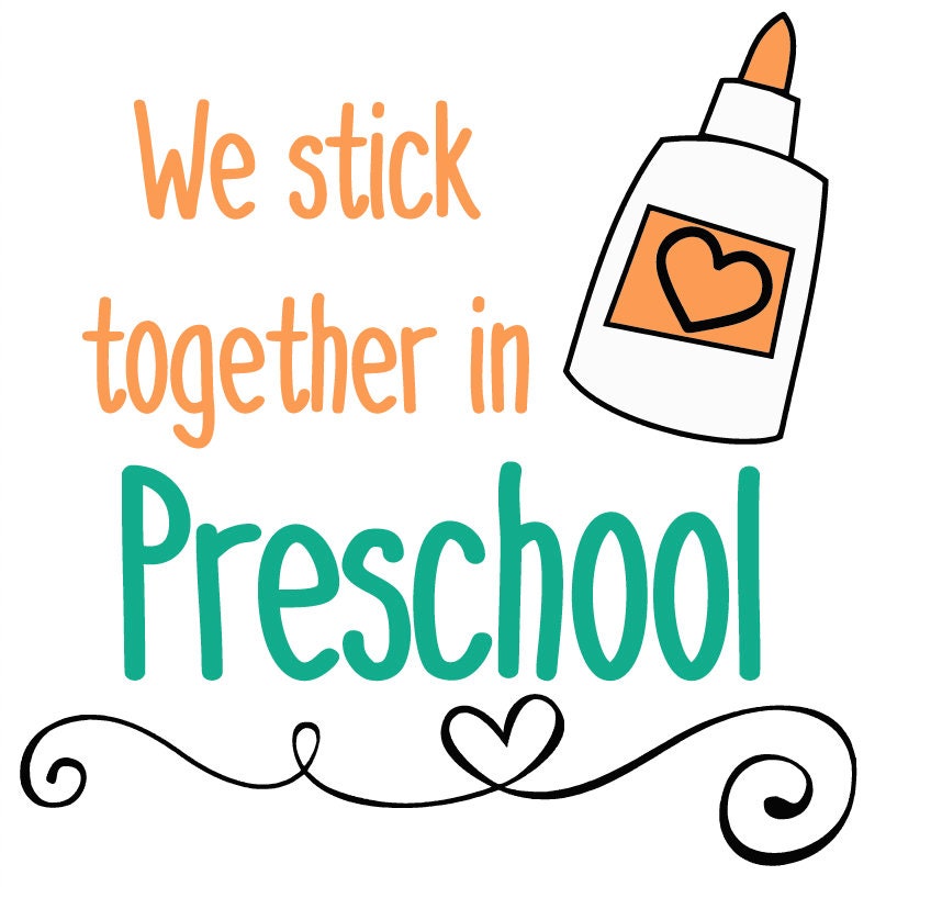 Teacher Shirt SVG, We Stick Together in Preschool, Teacher Team Shirt ...
