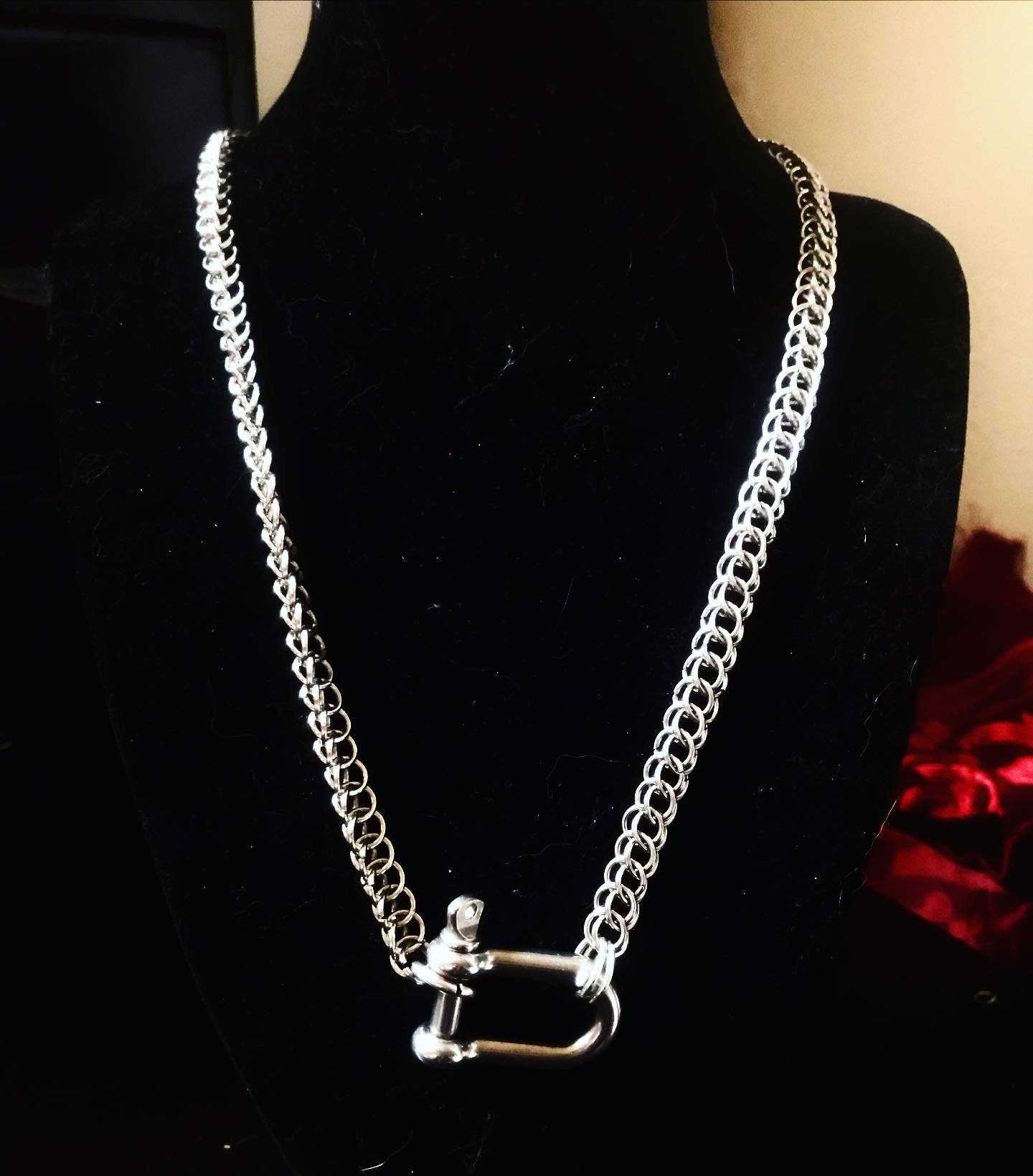 Shackle Clasp Chainmail Jewelry - Etsy