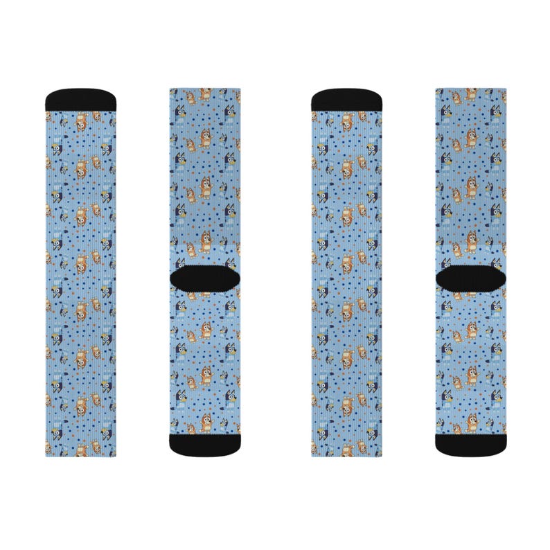 Sublimation Socks, Bluey Cartoon Socks, Bluey Gift, Bluey and Bingo ...