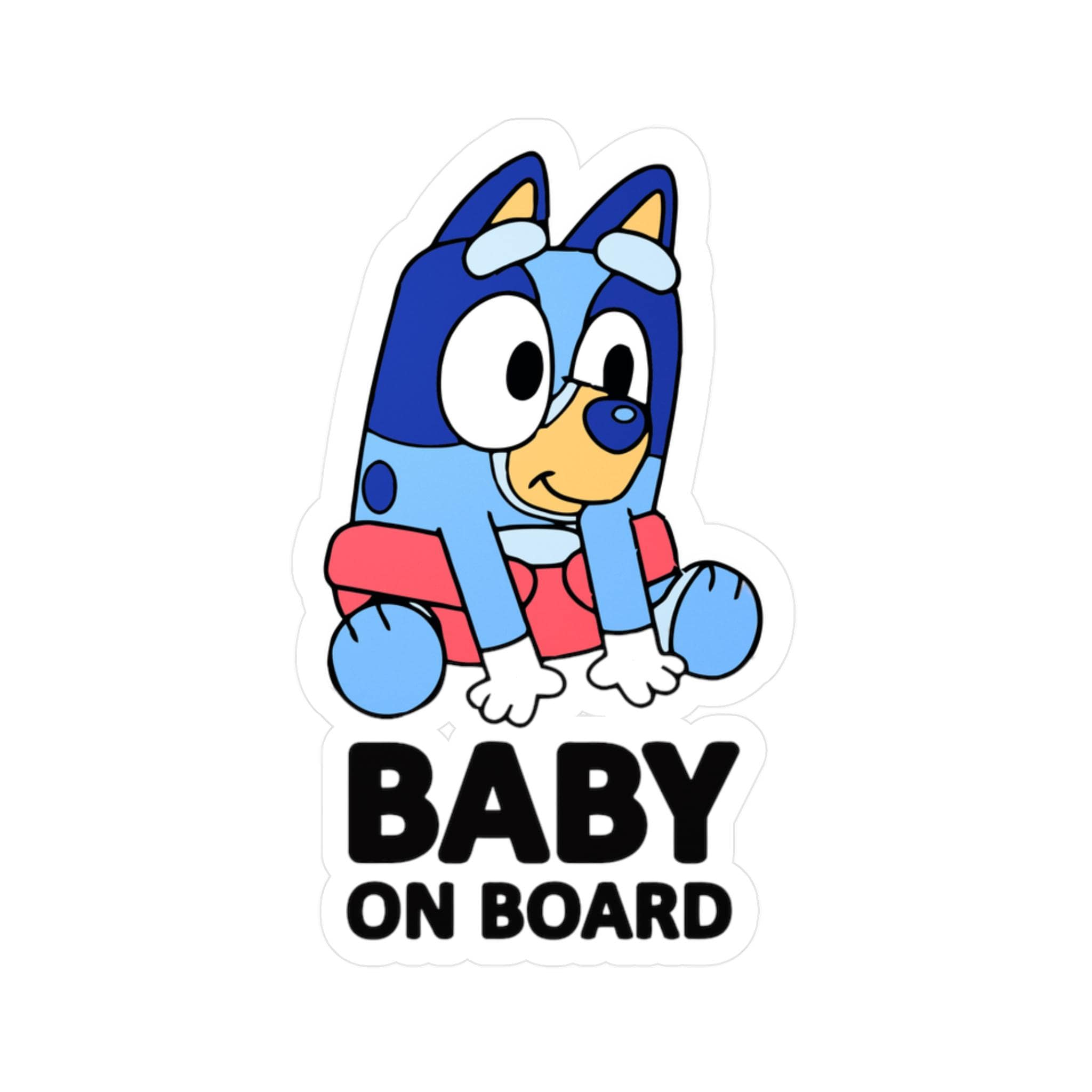 Baby on Board Bluey Kiss-cut Vinyl Decal Sticker Car Laptop Window ...