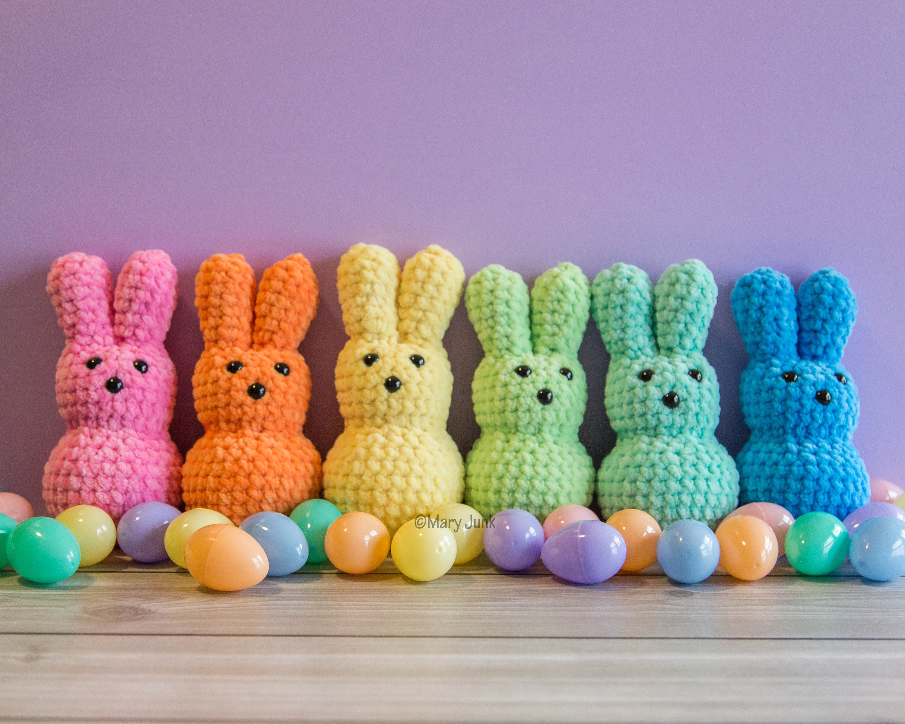 READY TO SHIP Crochet Peep Bunny Handmade Peep Bunny - Etsy