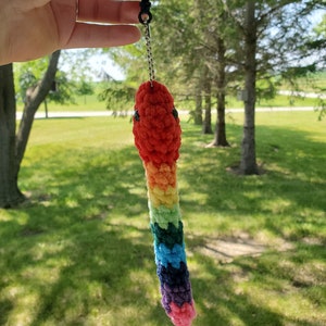 READY TO SHIP | Crochet Snake Keychain | Handmade Snake Keychain - Etsy