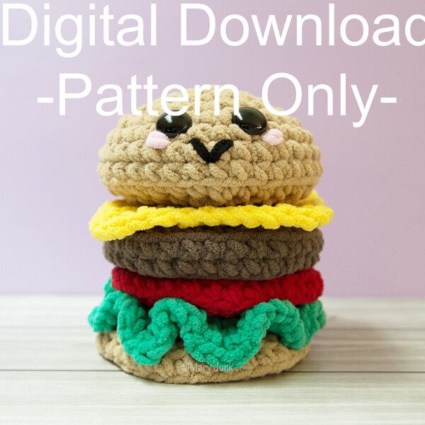Crochet Cheeseburger - Etsy