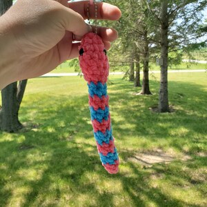 READY TO SHIP | Crochet Snake Keychain | Handmade Snake Keychain - Etsy