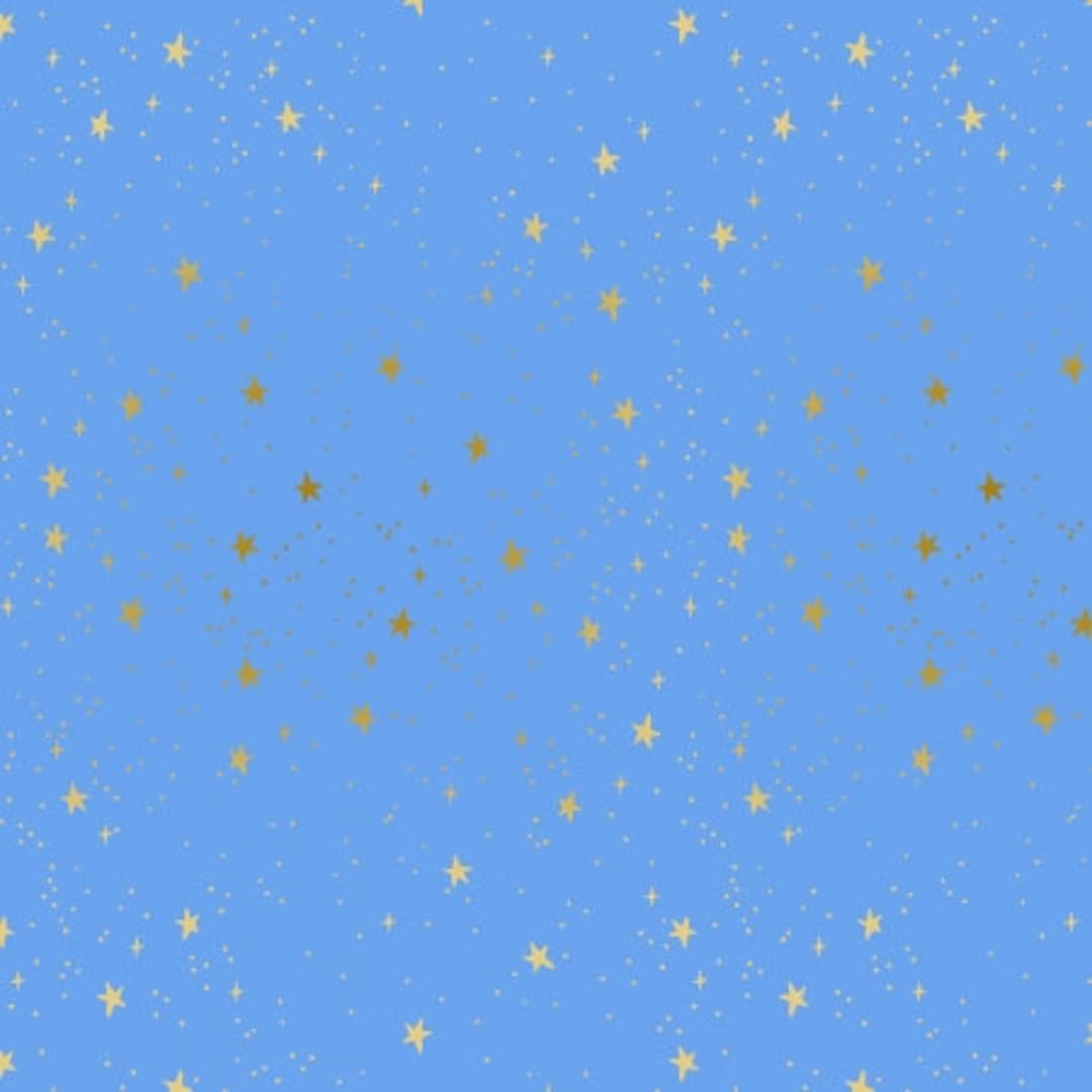 Primavera Stars in Periwinkle Metallic Rifle Paper Co Half Yard Free ...