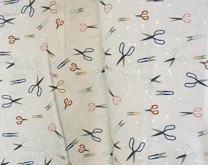 Paper Cuts- Snip Snip Unbleached Fabric | Cotton + Steel | Half Yard ...