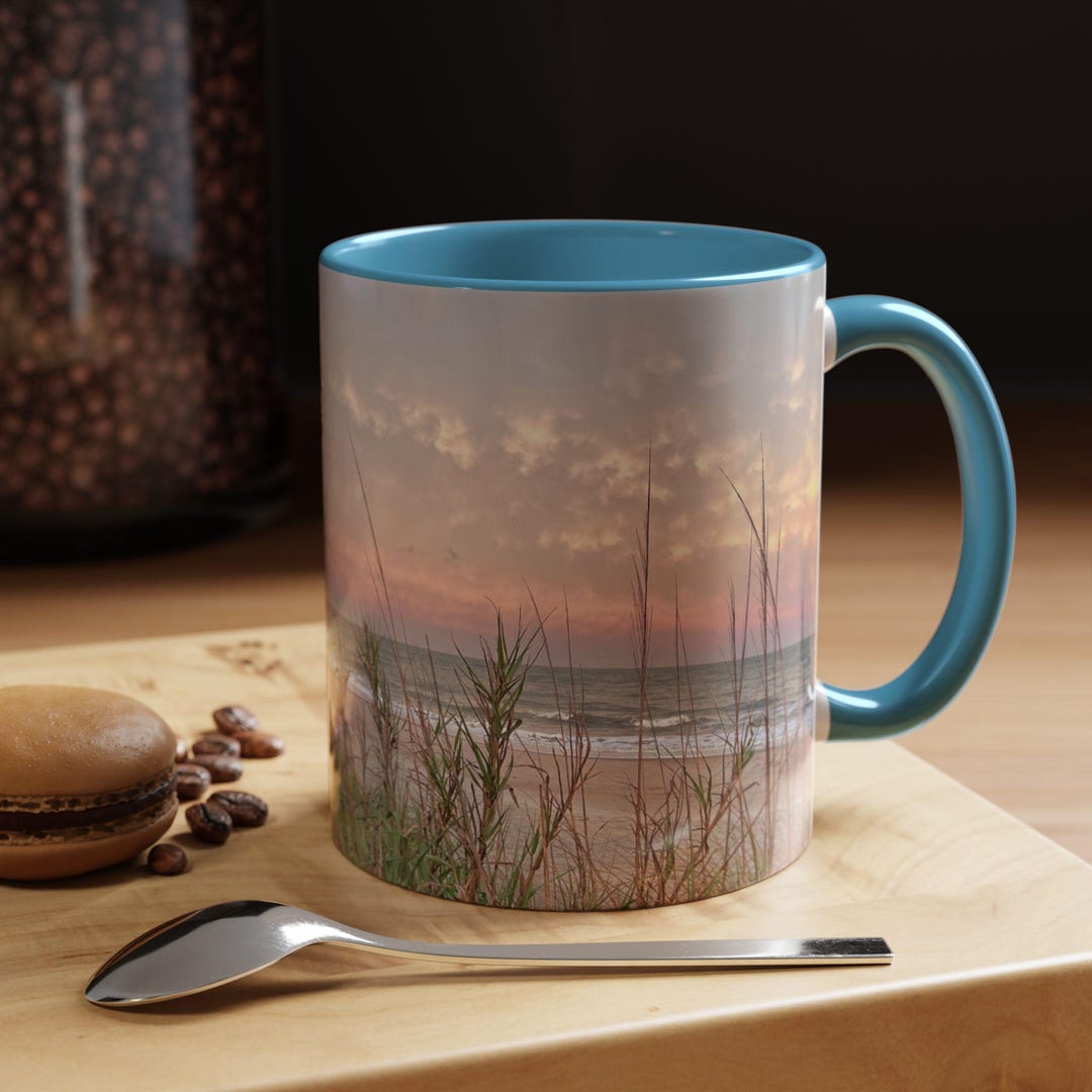 Folly Field Beach Sunset Ceramic Coffee Mug - Hilton Head Island (15oz ...