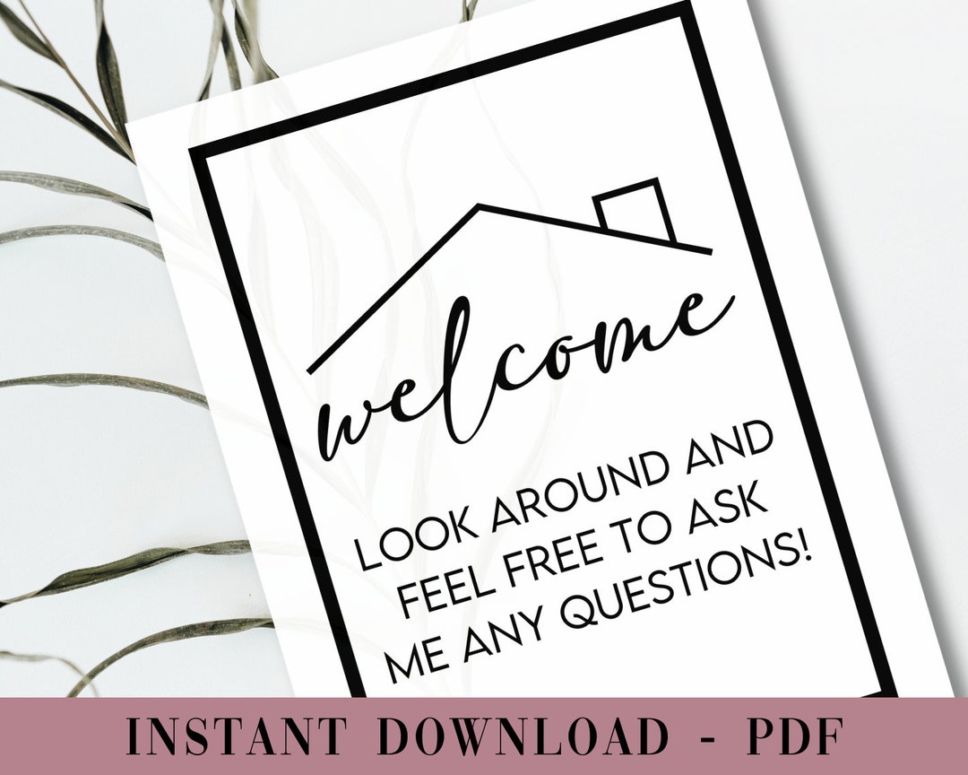 Realtor Marketing Materials, Realtor Open House Welcome Sign, Realtor ...