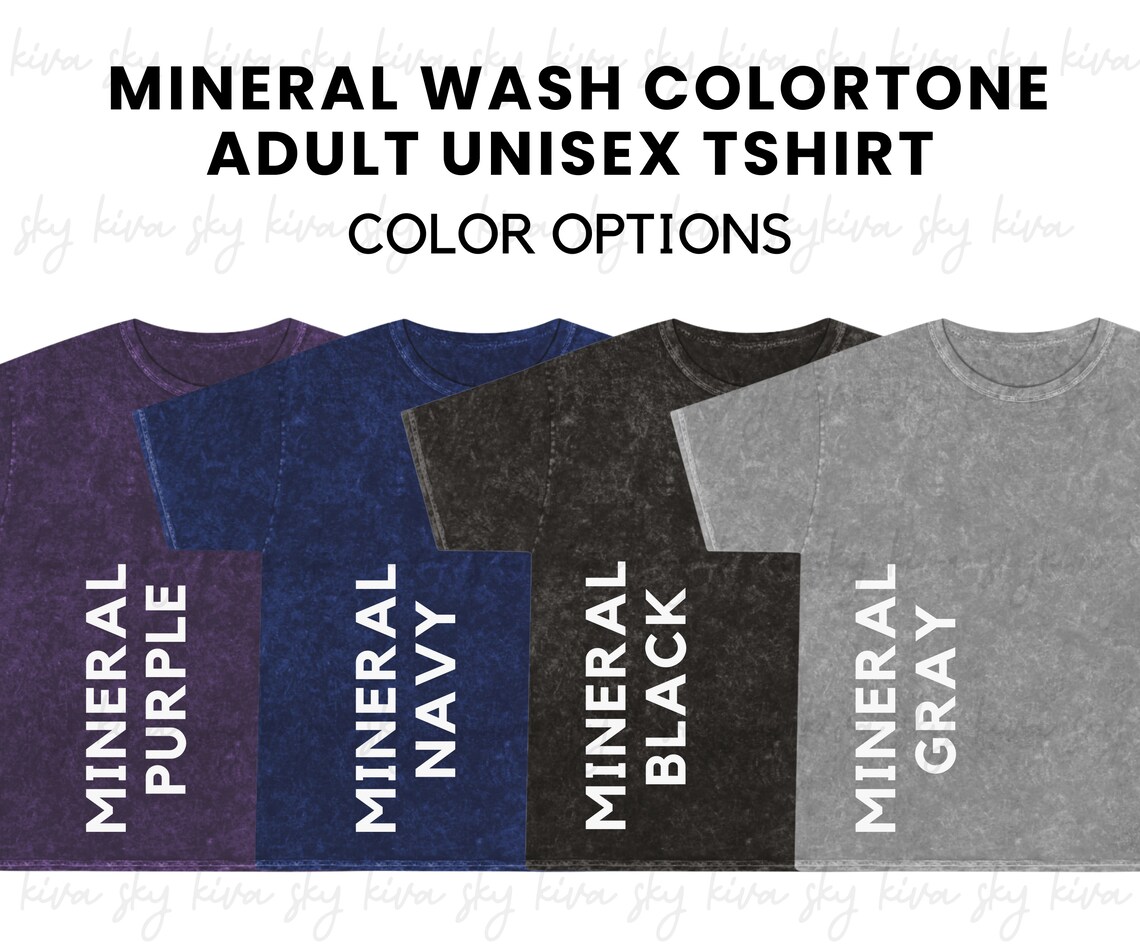 Mineral Wash Color Chart, Colortone Color Chart, Mineral Wash Mockup ...