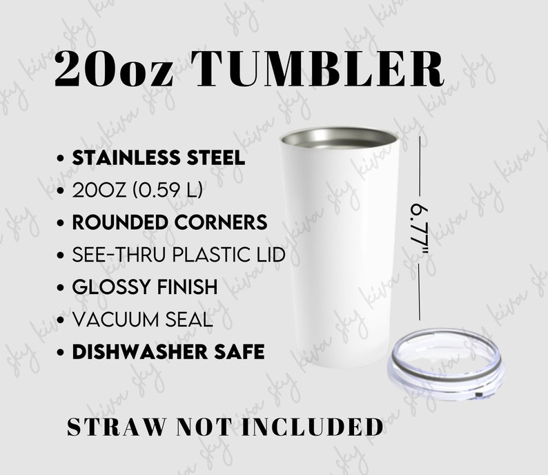 20 Oz Tumbler Mock Up, Tumbler Size Chart, Tumbler Mock Up, 20 Oz ...