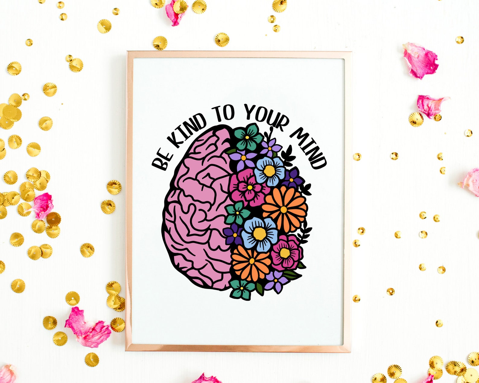 Be Kind to Your Mind Wall Art Kindness Prints Be Kind Decor - Etsy