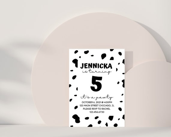 Dalmation Design Your Own Invitation Dalmatian Invitations