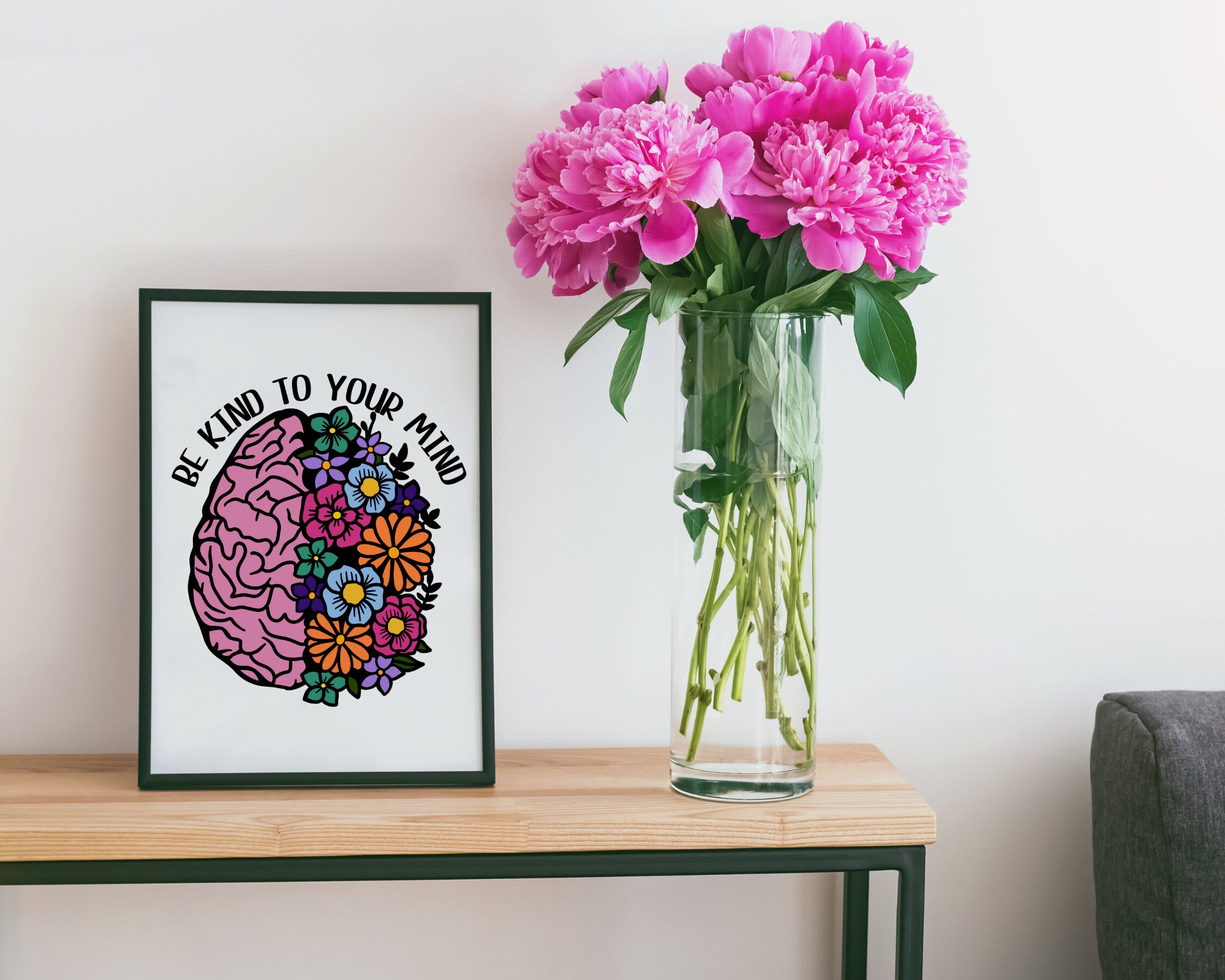 Be Kind to Your Mind Wall Art, Kindness Prints, Be Kind Decor, Be Kind ...