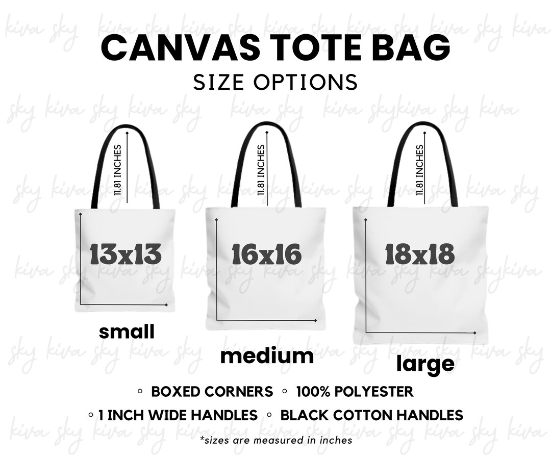 Tote Size Chart, Tote Mockup, Aop Tote Mock Up, Printify Size Chart ...