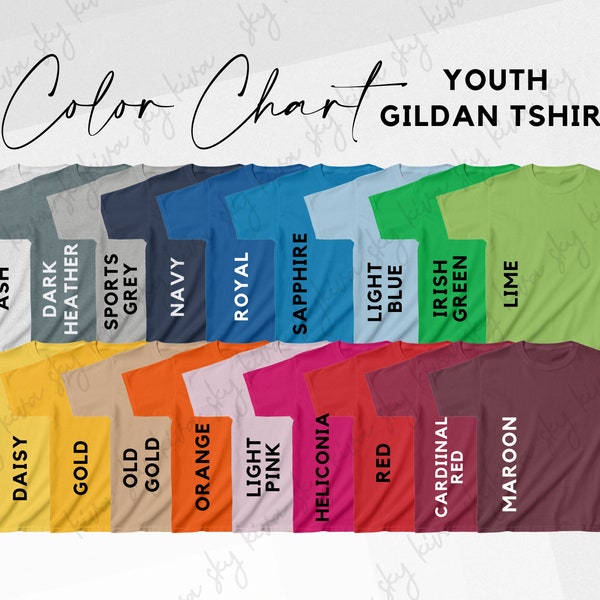 Gildan Softstyle Color Chart - Etsy