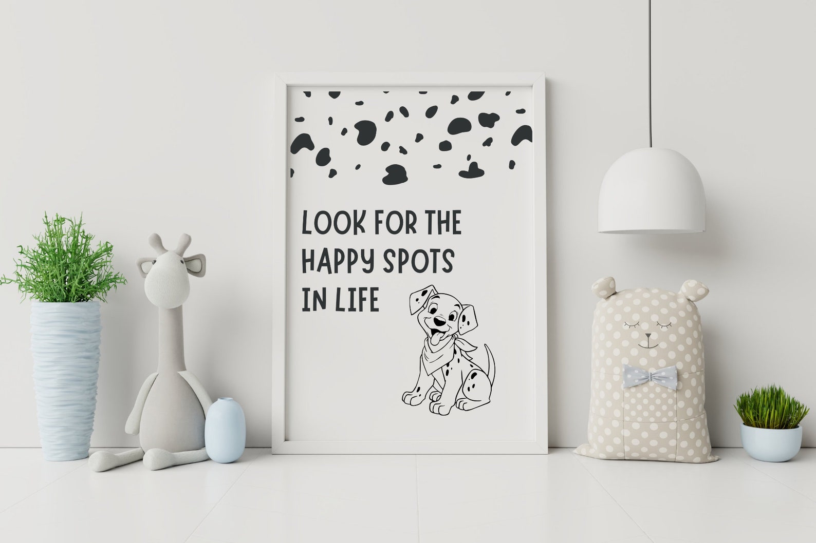 Look for the Happy Spots in Life Dalmatian Print, Dalmatian Nursery ...