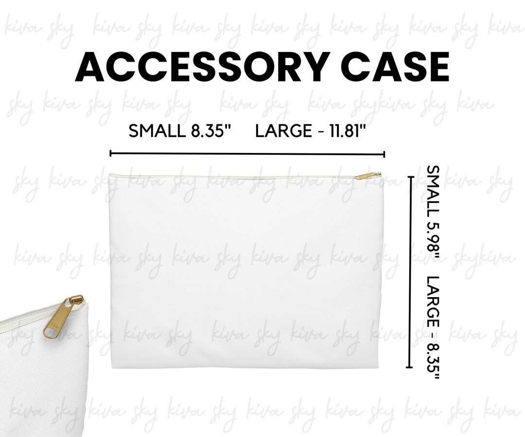 Accessory Pouch Mockup, Printify Pouch Size Chart, All Over Print ...