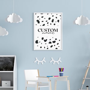 Custom Name Dalmatian Nursery Print / Kids Name Dalmatian Prints ...