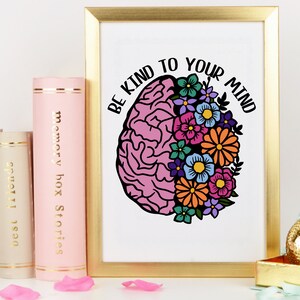 Be Kind to Your Mind Wall Art, Kindness Prints, Be Kind Decor, Be Kind ...