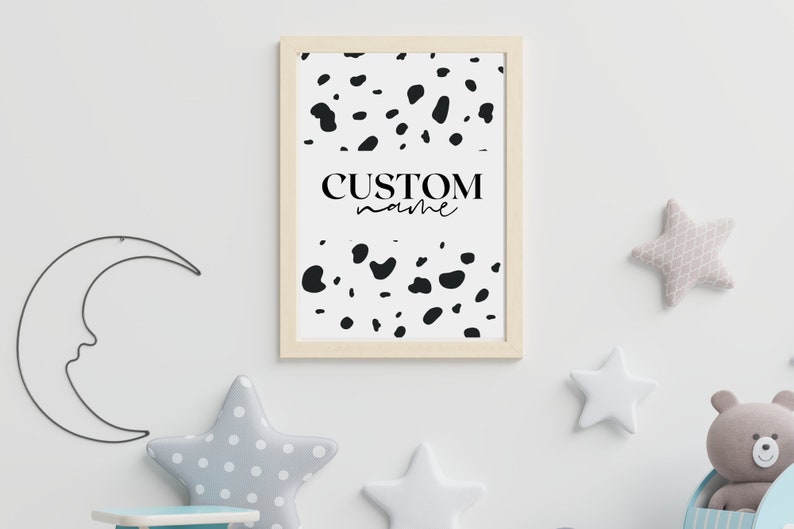 Custom Name Dalmatian Nursery Print / Kids Name Dalmatian - Etsy