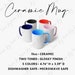 Two Tone Coffee Color Chart, Coffee Cup Mock Up, Two Tone Mug Mock Up ...