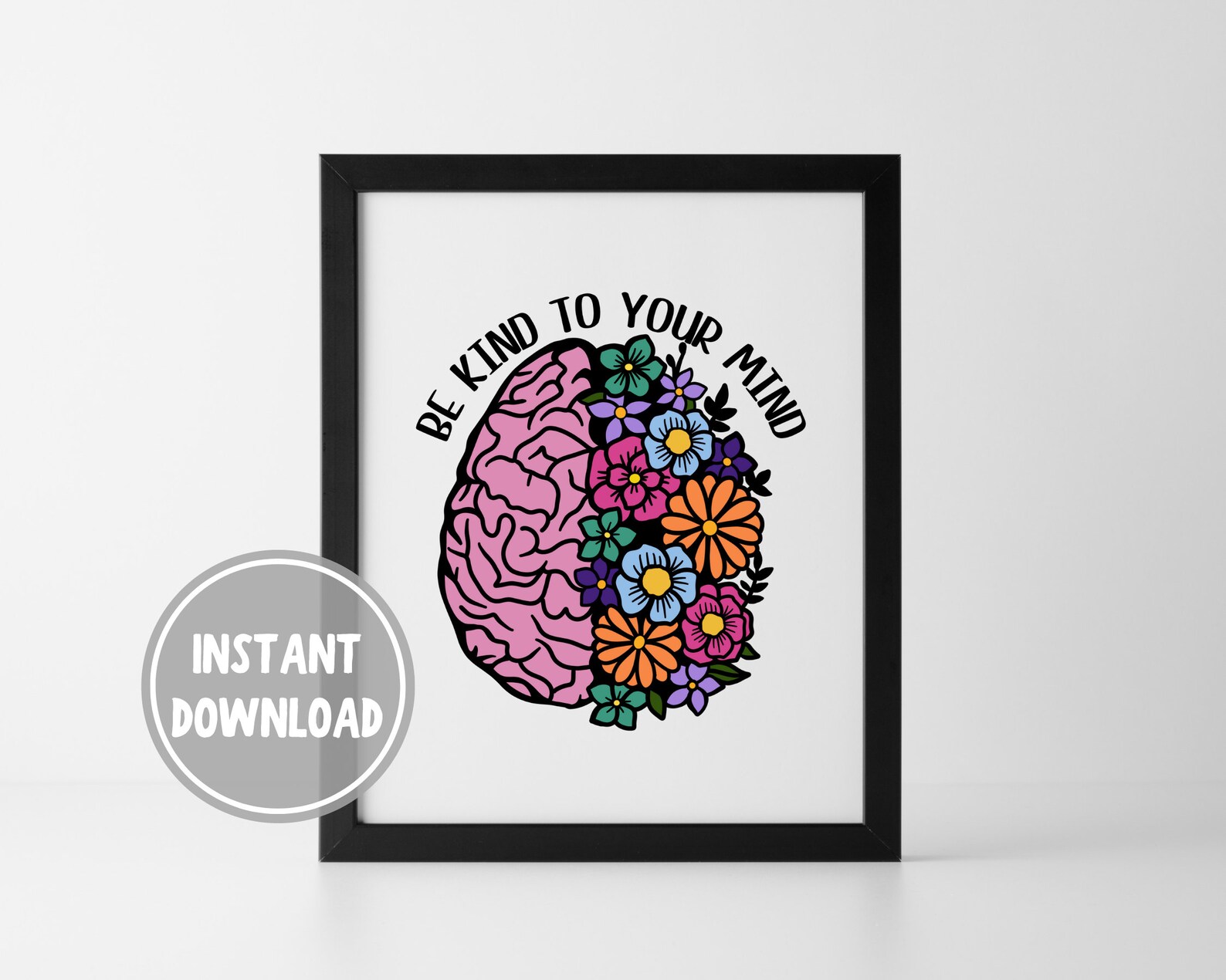 Be Kind to Your Mind Wall Art, Kindness Prints, Be Kind Decor, Be Kind ...