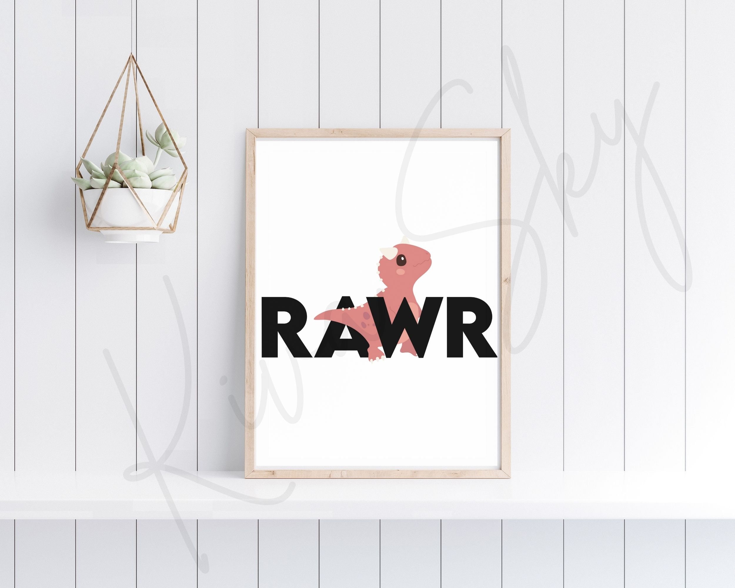 Printable Dinosaur Rawr Sign for Kids Room Decor Boys Room - Etsy