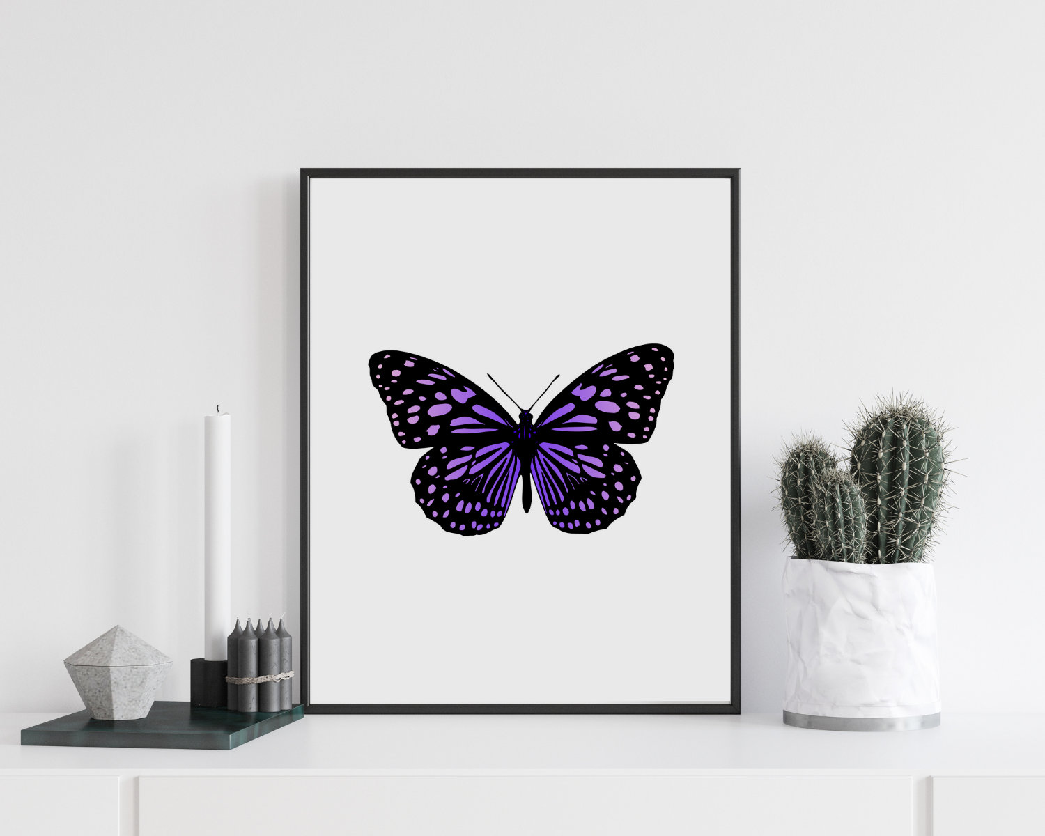 Purple Butterfly Print, Butterfly Wall Art, Butterfly Nursery Art ...