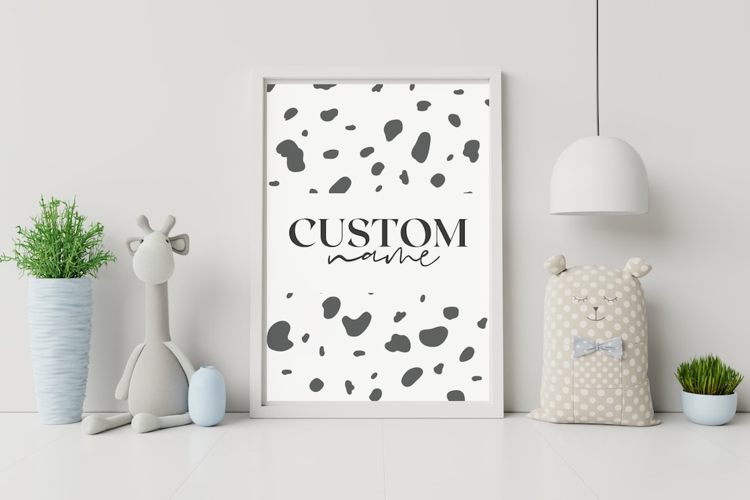 Custom Name Dalmatian Nursery Print / Kids Name Dalmatian Prints ...