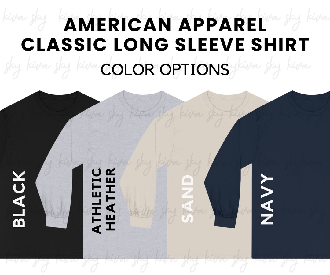 American Apparel 1301 Color Chart, Long Sleeve Color Chart, Neutrals ...