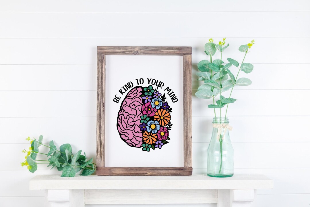Be Kind to Your Mind Wall Art, Kindness Prints, Be Kind Decor, Be Kind ...