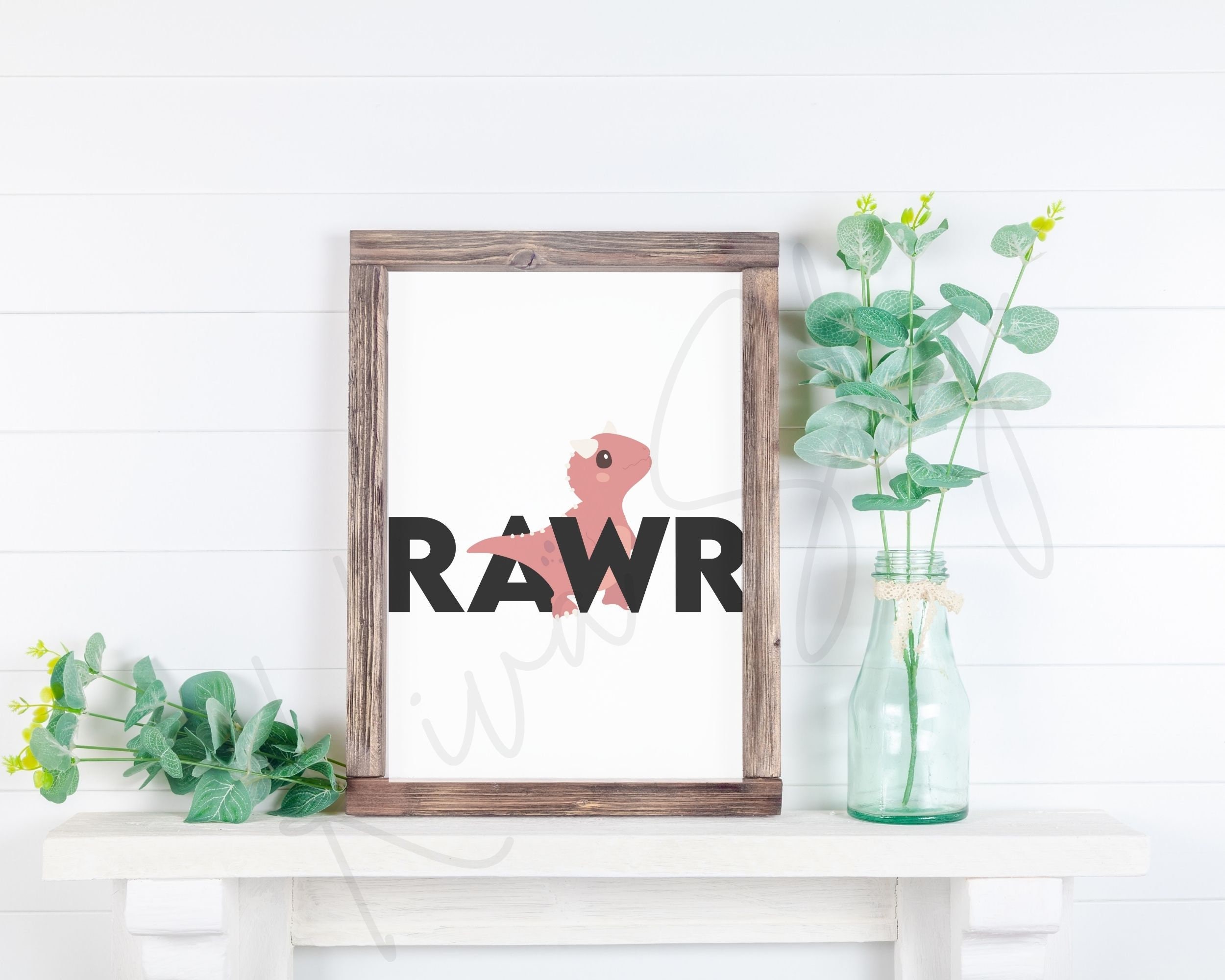 Printable Dinosaur Rawr Sign for Kids Room Decor Boys Room - Etsy