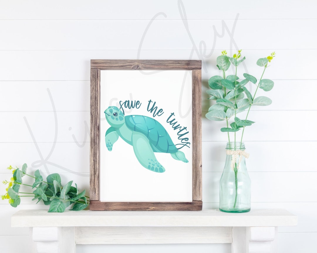Sea Turtle Print, Save the Turtles Art, Turtle Lover, Sea Turtle Wall ...