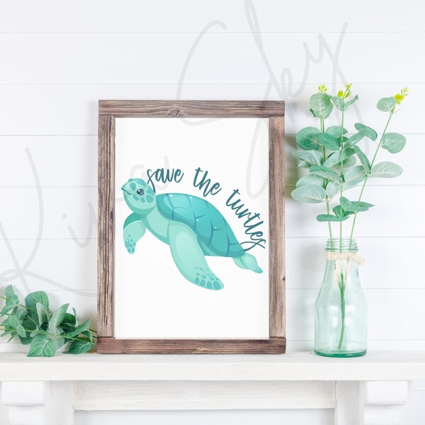 Save the Ocean Poster - Etsy