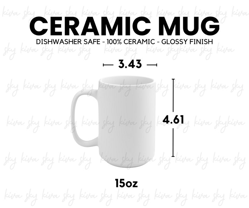 Mug Size Chart, Coffee Mug Size Guide, 11 Oz Coffee Mug, 15 Oz Coffee ...