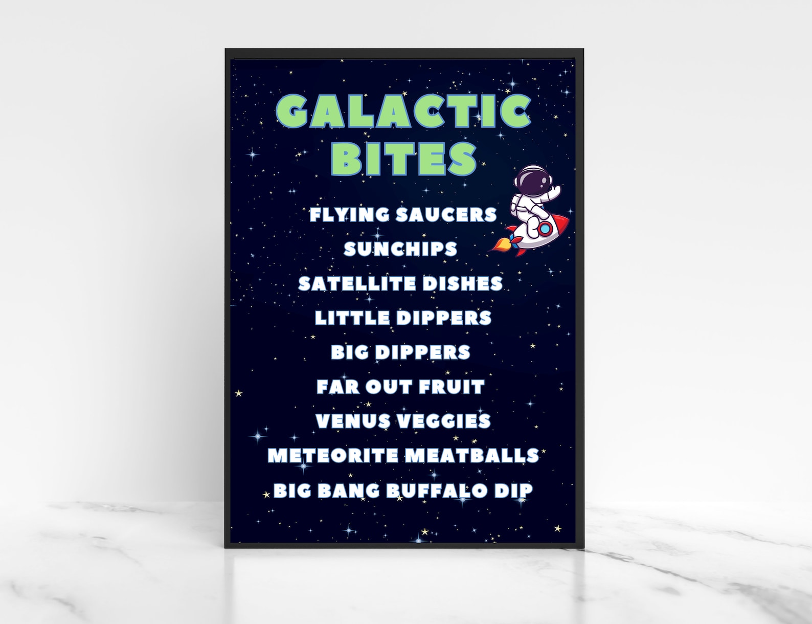 EDITABLE Space Food Labels Outer Space Party Decor Birthday - Etsy