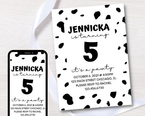 Dalmation Design Your Own Invitation Dalmatian Invitations