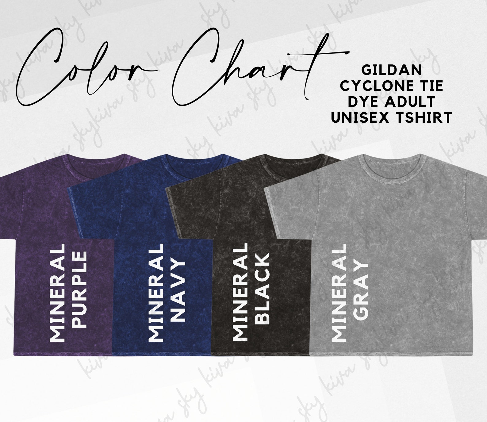 Mineral Wash Color Chart Colortone Color Chart Mineral Wash - Etsy