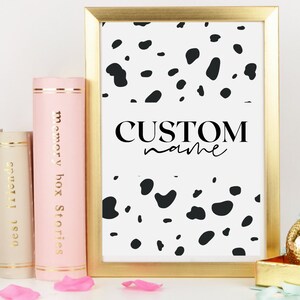 Custom Name Dalmatian Nursery Print / Kids Name Dalmatian Prints ...