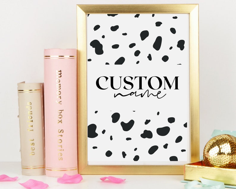 Custom Name Dalmatian Nursery Print / Kids Name Dalmatian - Etsy