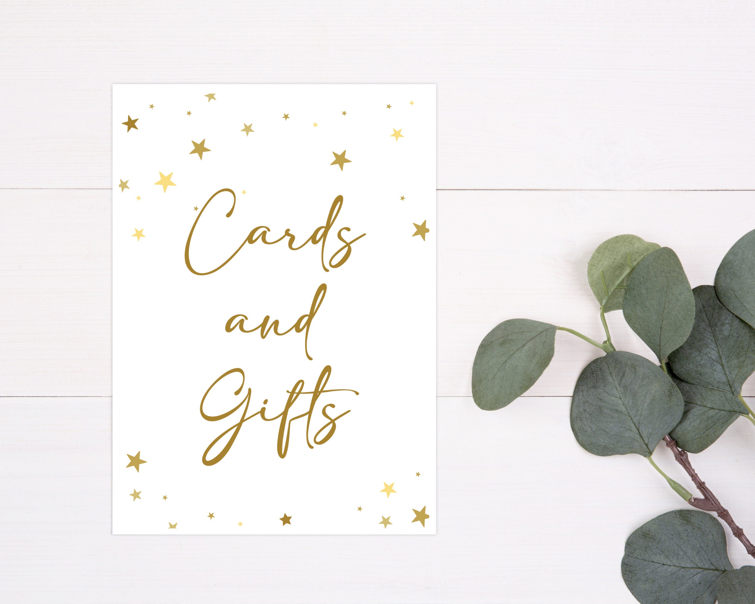 Moon and Stars Gift & Cards Sign, Stars Moon Baby Shower Sign, Twinkle ...