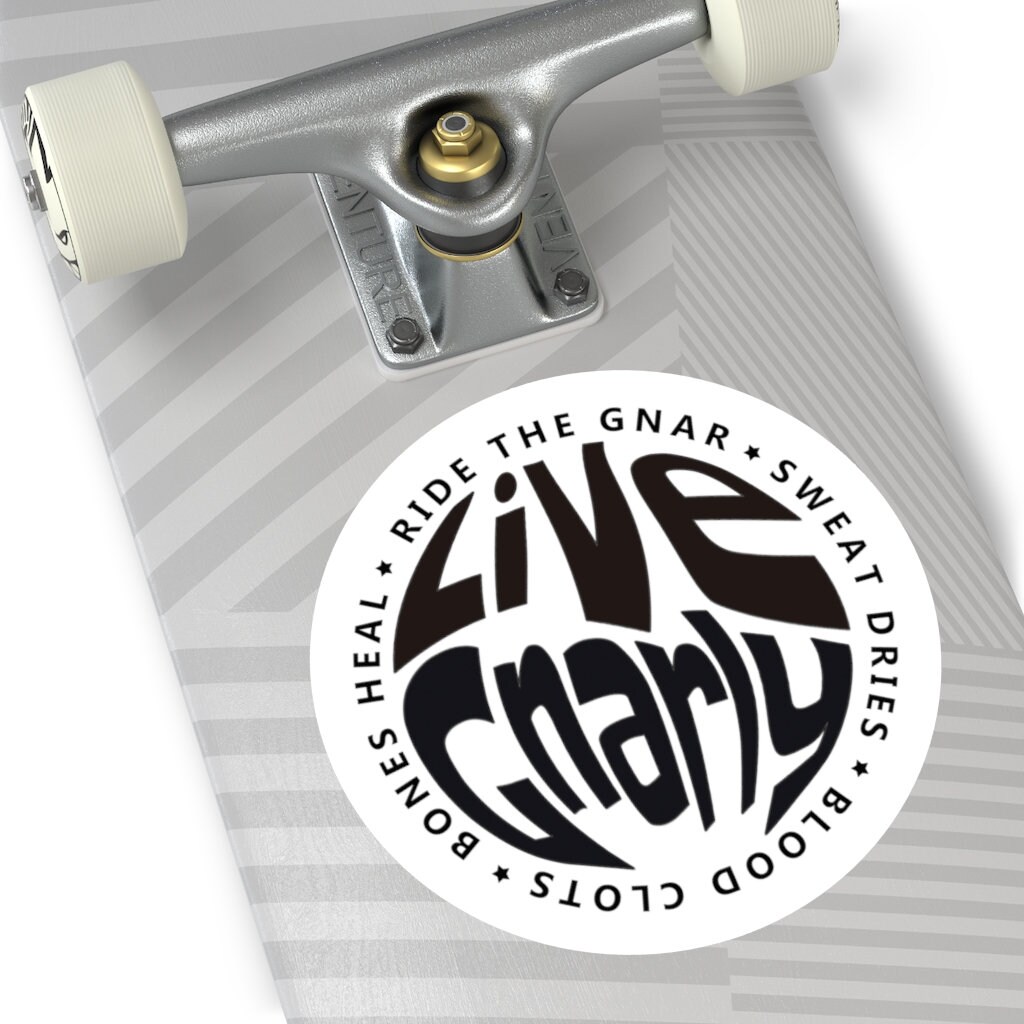 Live Gnarly Sticker | Mountain Bike Decal | Snowboard Sticker | Ski ...