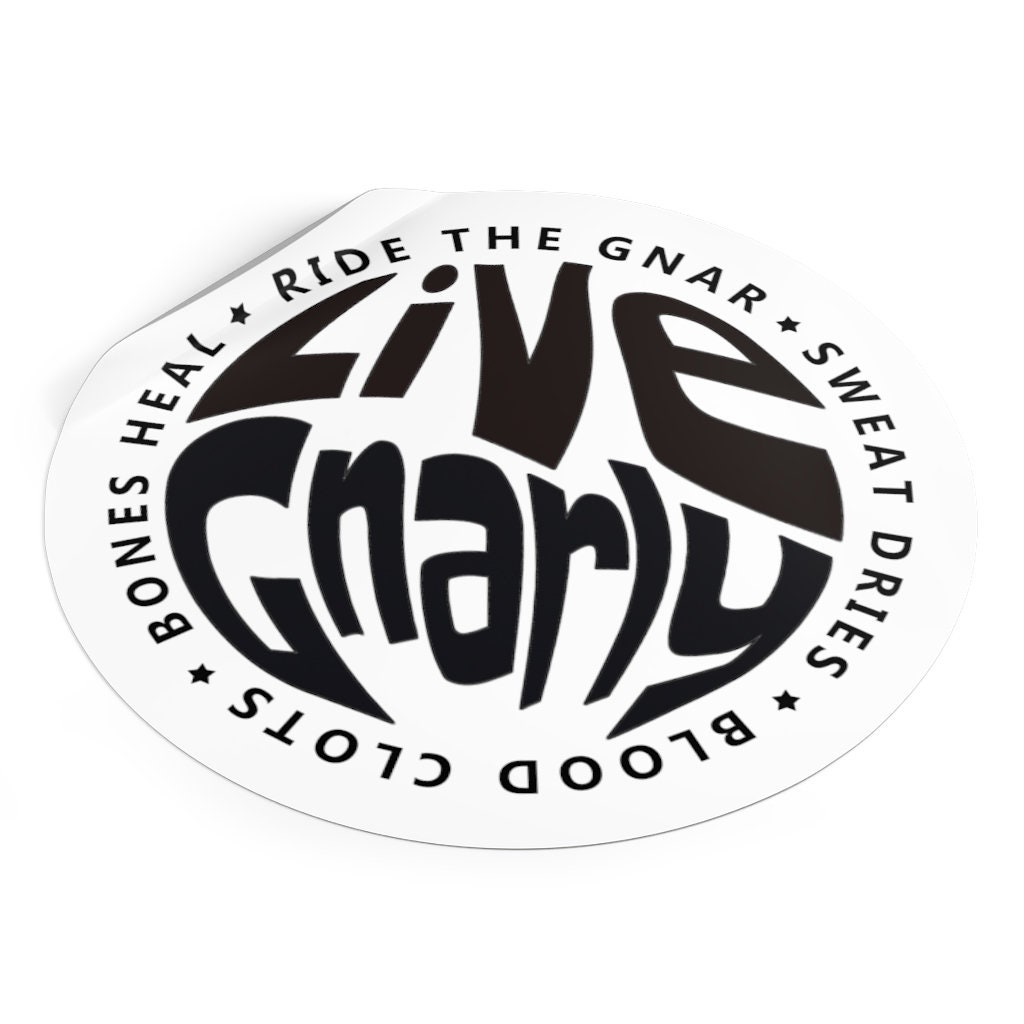 Live Gnarly Sticker | Mountain Bike Decal | Snowboard Sticker | Ski ...