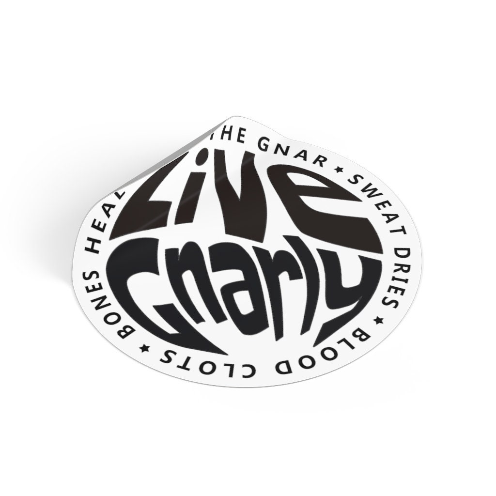 Live Gnarly Sticker Mountain Bike Decal Snowboard Sticker - Etsy