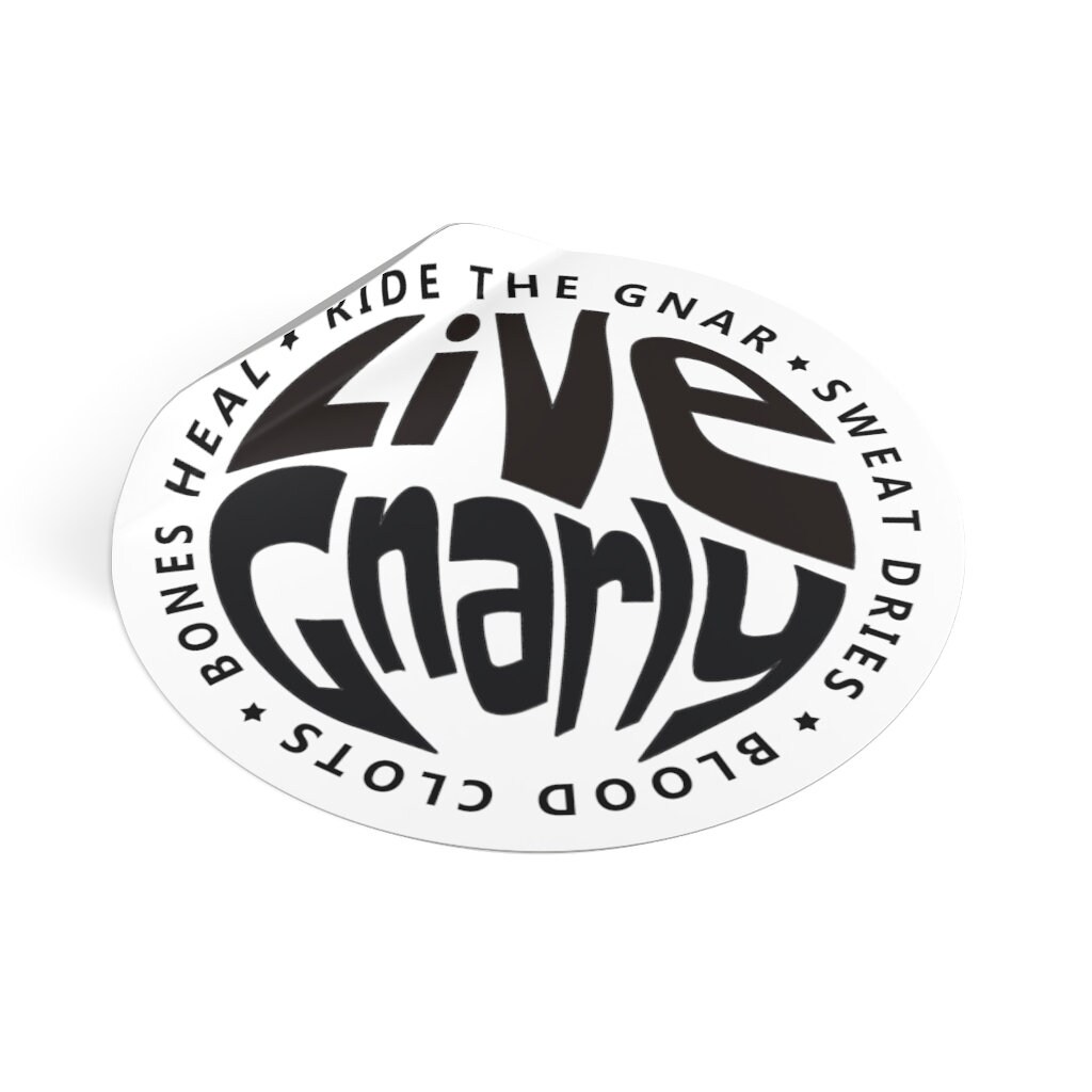 Live Gnarly Sticker Mountain Bike Decal Snowboard Sticker | Etsy